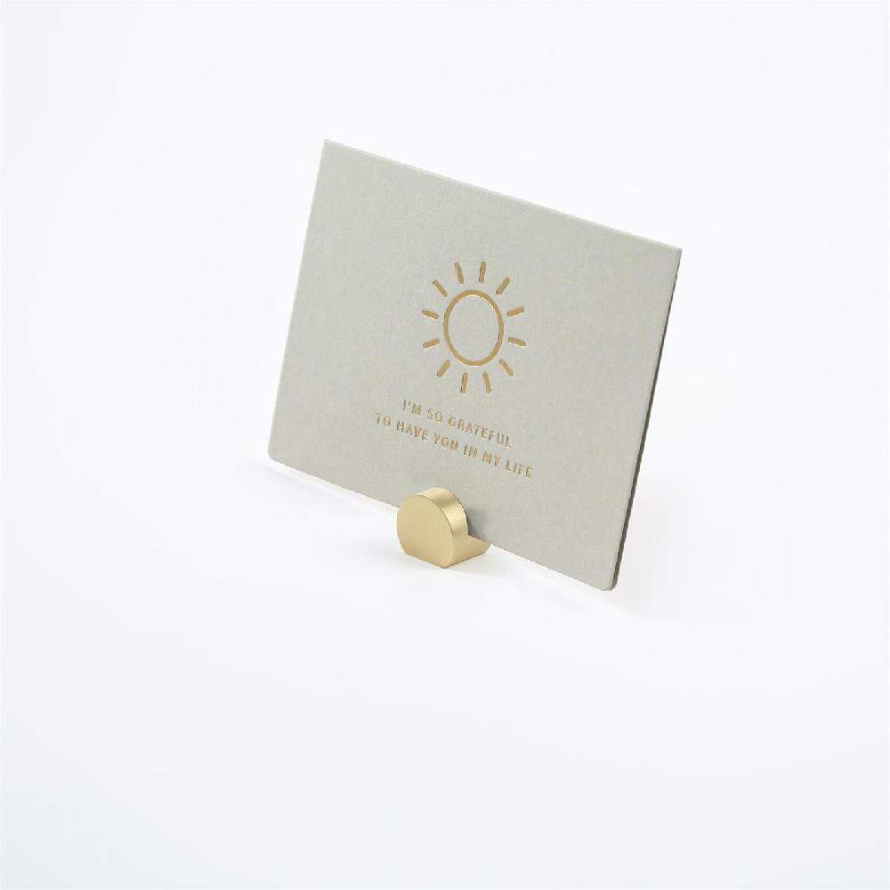 MAXERY Brass Mini Name Place Card Holders, Semi Circle Table Number ...